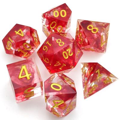 中国 OEMの鋭角の樹脂RPGはパスファインダーのために注がれる7 PC手をさいの目に切る 販売のため