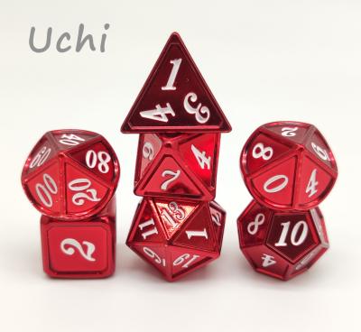 中国 端正な鋭角はRPGにさいの目に切る7部分セットの多面体手を注いだ金属をかぶせる 販売のため