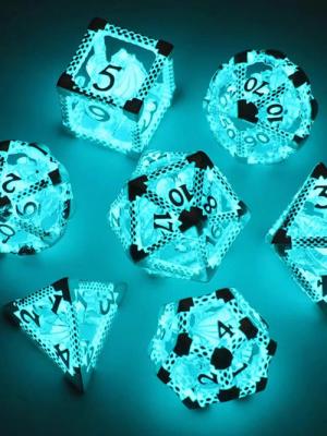 China Diodo emissor de luz de venda quente de Mini Entertainment Blue Luminous Dice poliédrico à venda