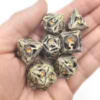 China Hand Polished Metal Polyhedral Dice Resin Polyhedral High Temperature for sale