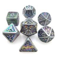 China Board game GST Multipurpose metal dice polyhedral Durable DND for sale