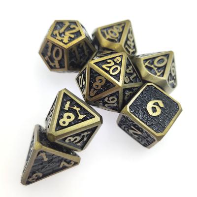 Cina Dice set for DND or RPG dice Practical Plating Sharp colourful Metal in vendita