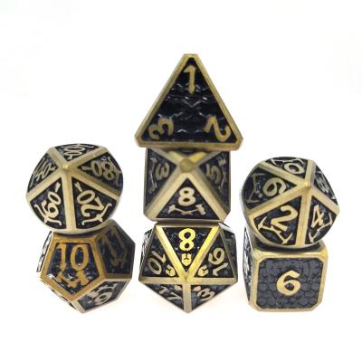 Cina Dice set for DND or RPG dice Practical Plating Sharp colourful Metal in vendita