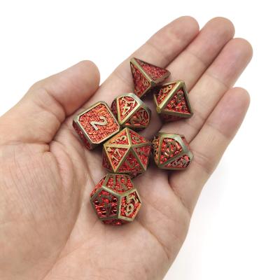 Cina Dice Set Multipurpose Practical Plating Sharp Trade Card Polyhedral Metal in vendita
