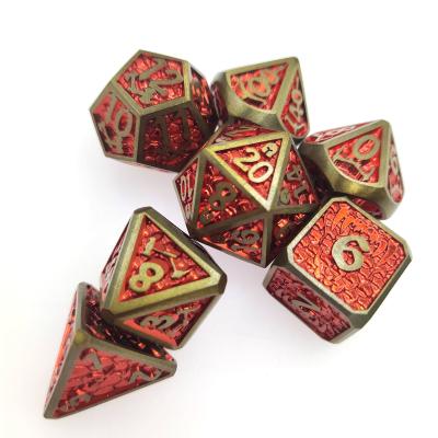 中国 Dice Set Multipurpose Practical Plating Sharp Trade Card Polyhedral Metal 販売のため