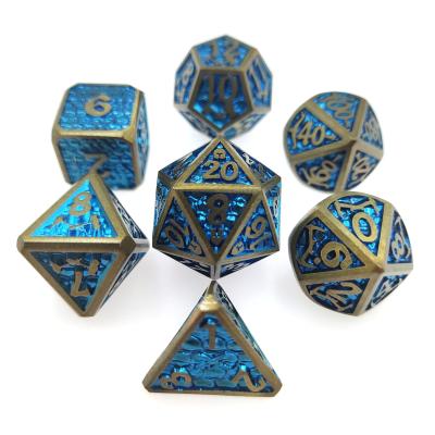 Cina Multipurpose Custom RPG Dice Set game for adult Metal Dice Polyhedral in vendita