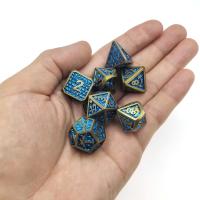 China Practical Mini DND Dice Board game Metal Dice Moisture Proof  Polyhedral for sale