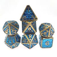 China Practical Mini DND Dice Board game Metal Dice Moisture Proof  Polyhedral for sale