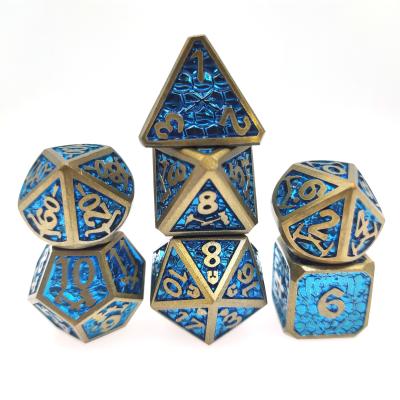 Cina Practical Mini DND Dice Board game Metal Dice Moisture Proof  Polyhedral in vendita