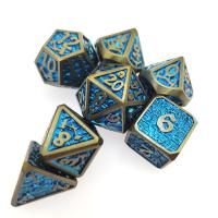 China Practical Mini DND Dice Board game Metal Dice Moisture Proof  Polyhedral for sale