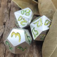 China Polyhedral Dice Polished Luxury Metal Handmade DND Sharp Mini for sale