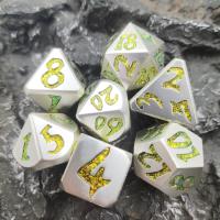 China Polyhedral Dice Polished Luxury Metal Handmade DND Sharp Mini for sale