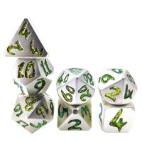 China Practical Plating Sharp Metal Dice Set Nontoxic Mini RPG Luxury Polyhedral for sale