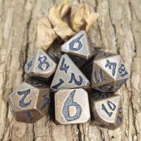 China Affirm Card Made Dice Copper Sets Dice Set Odorless For Collection Polyhedral for sale