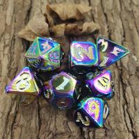 China Chip Dice Set Gold 	Custom Dice For Dungeons And Dragons Polyhedral Dice Set for sale