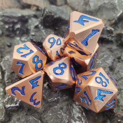 China Practical Plating Sharp Manual Grinding Durable Set Customization Polyhedral Dice Set à venda