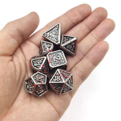 Cina Tabletop Game Metal RPG Dice  Neat Sharp Edges Liqui Role Playing Dice Games in vendita
