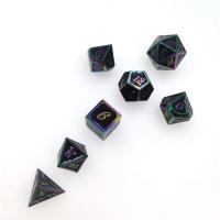 China Dice Set Gold For Dungeons And Dragons Polyhedral Dazzling Practical Plating Sharp for sale