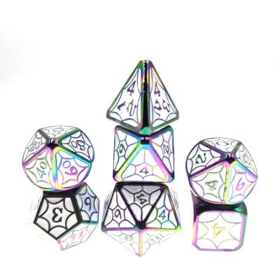 Cina Metal Dice Sets OEM Non tossici RPG a sfera Dice Set a mano poliedro per il mondo selvaggio in vendita
