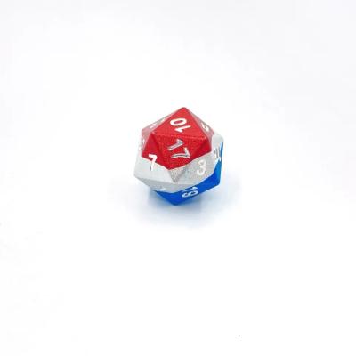 Cina Smooth Light Bule Metal Dice Colorful Polyhedral DND Gaming Dice Set in vendita