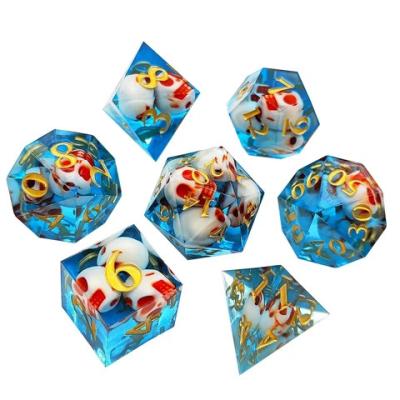 中国 実用的な自然な樹脂RPGのダイスは耐久力のあるライト級選手を置いた 販売のため