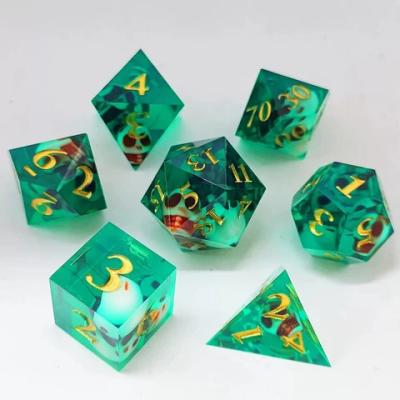 中国 実用的な自然な樹脂RPGのダイスは耐久力のあるライト級選手を置いた 販売のため