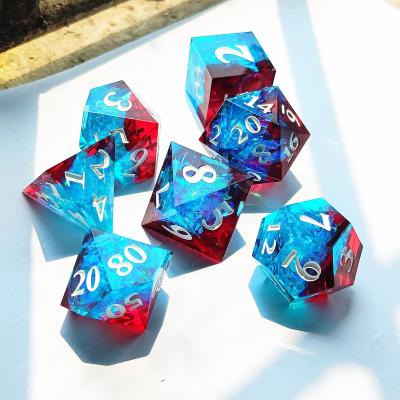 Cina Multi Color Custom Resin Dice DND#RPG Red And Blue Smooth Texture in vendita