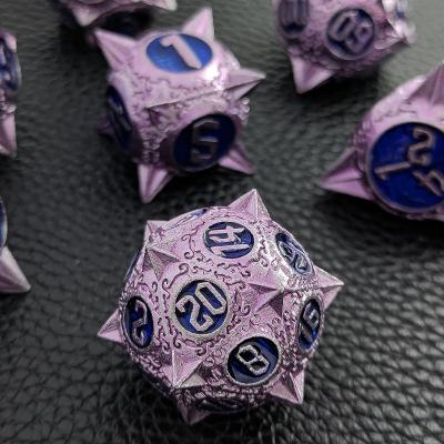 Cina Durable Polyhedron Metal RPG Dice Set Dragon And Dungeon 16mm Sparkle in vendita