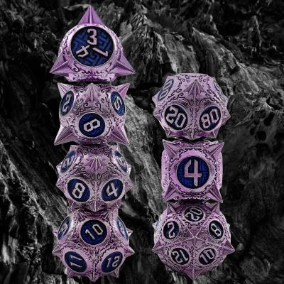Cina Durable Polyhedron Metal RPG Dice Set Dragon And Dungeon 16mm Sparkle in vendita