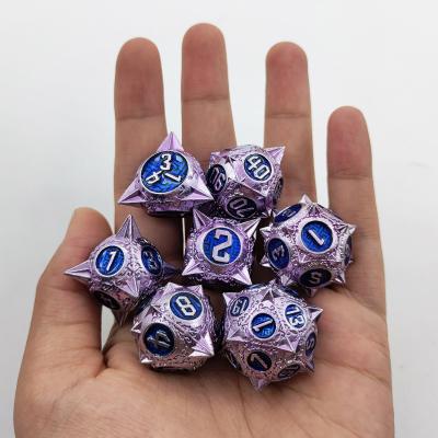Cina Durable Polyhedron Metal RPG Dice Set Dragon And Dungeon 16mm Sparkle in vendita