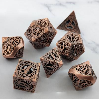 Cina Back To Metal Dice Set Kusalukono Multi Facial COC DND RPG Dice in vendita