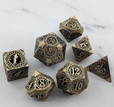 Cina Back To Metal Dice Set Kusalukono Multi Facial COC DND RPG Dice in vendita