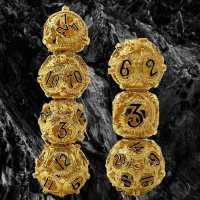 Cina Longkong Circle Metal Dice Set DND Dungeon And Multi -Noodle RPG Chessboard Game in vendita