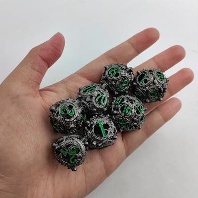 Cina Longkong Circle Metal Dice Set DND Dungeon And Multi -Noodle RPG Chessboard Game in vendita
