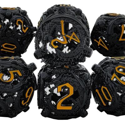 Cina Longkong Circle Metal Dice Set DND Dungeon And Multi -Noodle RPG Chessboard Game in vendita