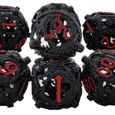 Cina Longkong Circle Metal Dice Set DND Dungeon And Multi -Noodle RPG Chessboard Game in vendita