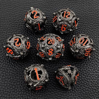 Cina Longkong Circle Metal Dice Set DND Dungeon And Multi -Noodle RPG Chessboard Game in vendita