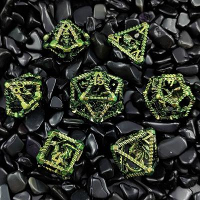 Cina Hollow Multi -Noodle Metal Dice Flying Dragon Dungeon And Dragon DND in vendita