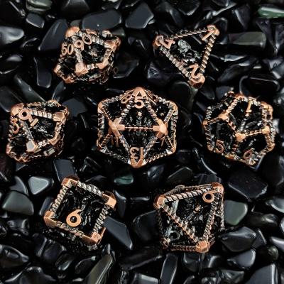 Cina Hollow Multi -Noodle Metal Dice Flying Dragon Dungeon And Dragon DND in vendita