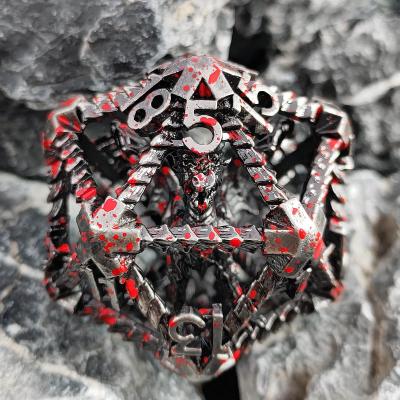 Cina 20 Sided Metal Hollow Dice D20 Large-Scale DND Polyhedral RPG Dungeons And Dragons in vendita