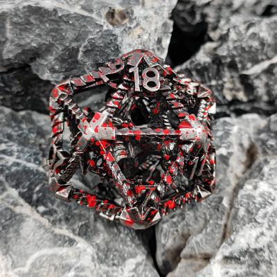 Cina 20 Sided Metal Hollow Dice D20 Large-Scale DND Polyhedral RPG Dungeons And Dragons in vendita