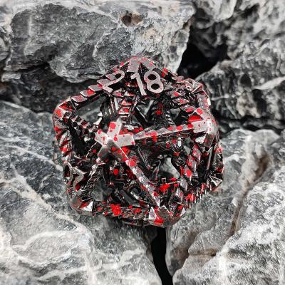 Cina 20 Sided Metal Hollow Dice D20 Large-Scale DND Polyhedral RPG Dungeons And Dragons in vendita