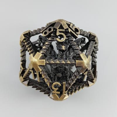 Cina 20 Sided Metal Hollow Dice D20 Large-Scale DND Polyhedral RPG Dungeons And Dragons in vendita