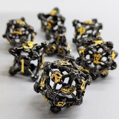Cina Hollow Skull Multi  Face Metal Dice Set Dungeon And Dragon RPG#DND in vendita