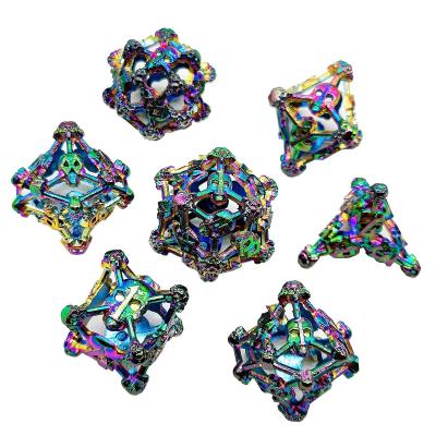 Cina Hollow Skull Multi  Face Metal Dice Set Dungeon And Dragon RPG#DND in vendita
