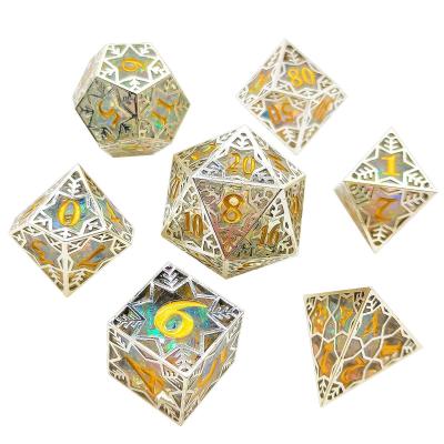 中国 Silver Metal Frame Resin Dice Set DND#RPG#COC Dungeon And Dragon 販売のため