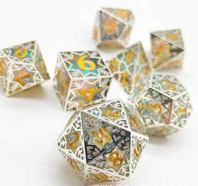 中国 Silver Metal Frame Resin Dice Set DND#RPG#COC Dungeon And Dragon 販売のため