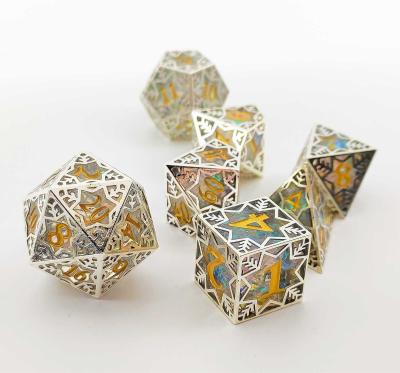 中国 Silver Metal Frame Resin Dice Set DND#RPG#COC Dungeon And Dragon 販売のため