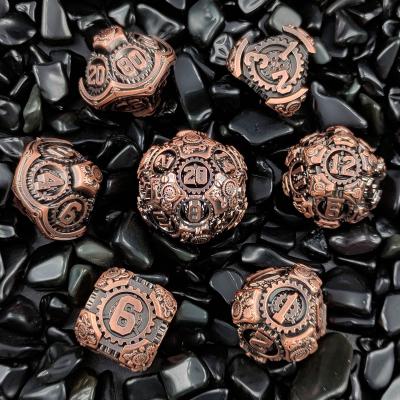 Cina Gear Metal Dice Set DND Dungeons And Dragons TRPG Polyhedral Dice D6 Table in vendita