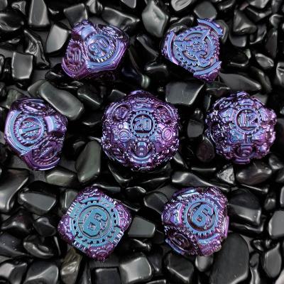 Cina Gear Metal Dice Set DND Dungeons And Dragons TRPG Polyhedral Dice D6 Table in vendita
